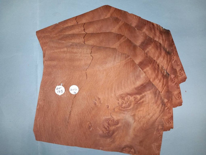 4 Consecutive Sheets of American Redwood Veneer 26x20cm. Et173 - Etsy