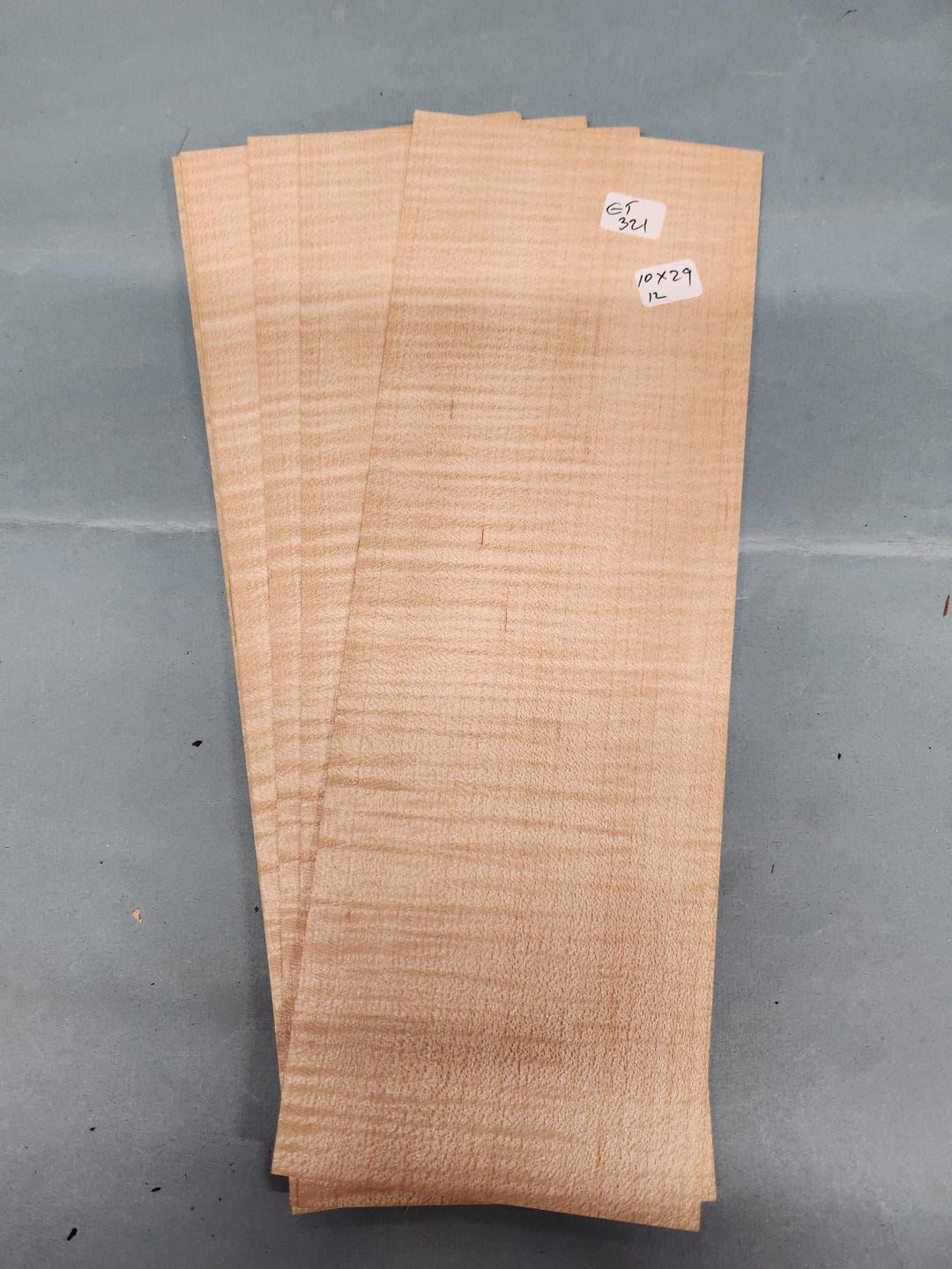 4 Consecutive Sheets of Fiddleback Maple Veneer 10x29cm - ET321 - Etsy