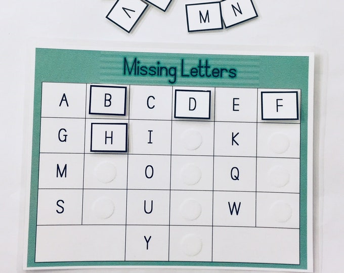 Missing Letters Game Learning Game-educational Alphabet - Etsy