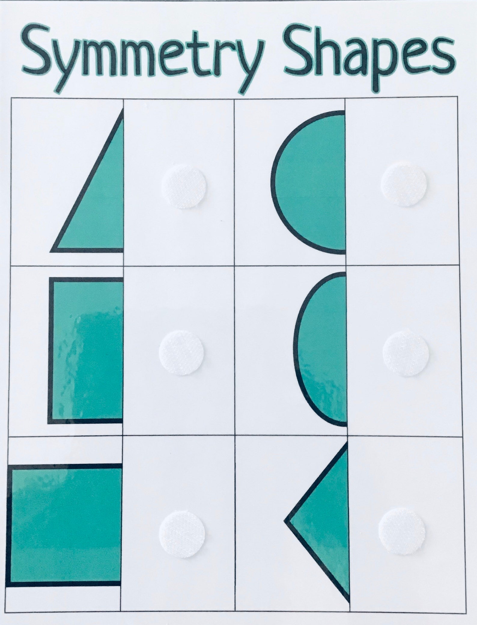 Symmetry Shapes Game/Math Game/Kids Math/Shapes | Etsy