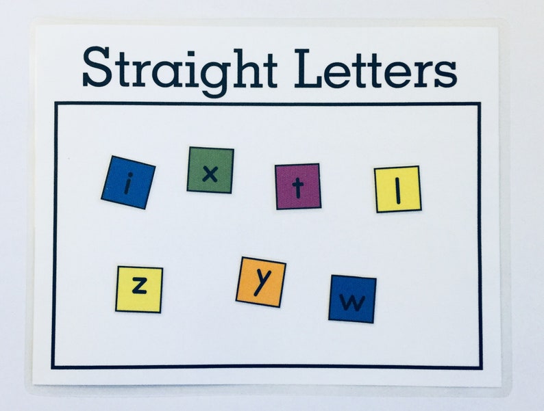 Alphabet/Letters /Straight and Curved Letters/Learning | Etsy