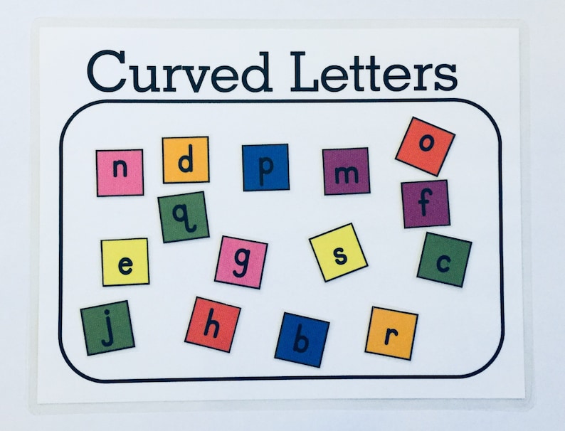 Alphabet/Letters /Straight and Curved Letters/Learning | Etsy