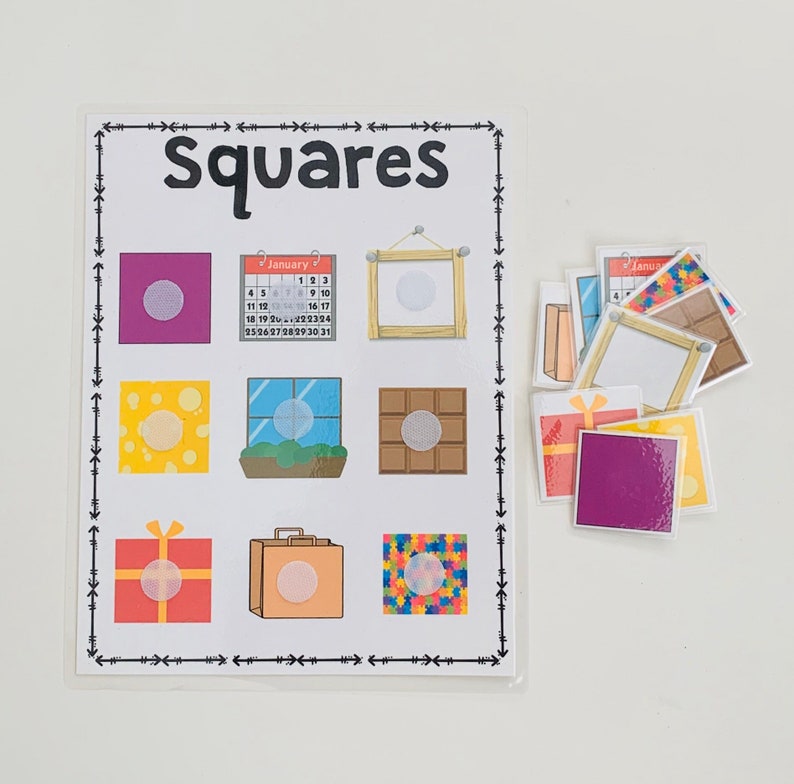 Matching Environmental Shapes/ Shape Matching Game/ File | Etsy