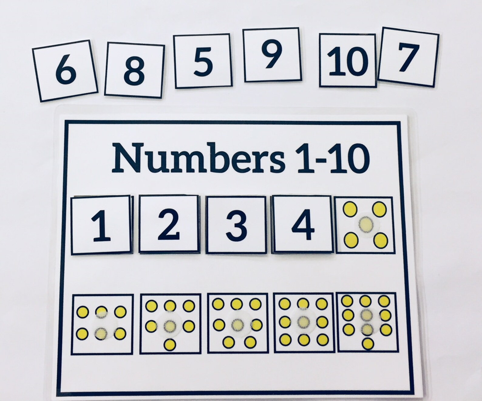 Numbers and Words 1-10 Game Math Game-Preschool | Etsy