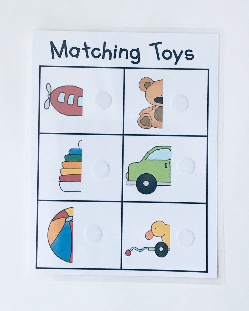 Matching Toys Learning Game-Educational Game-Preschool | Etsy