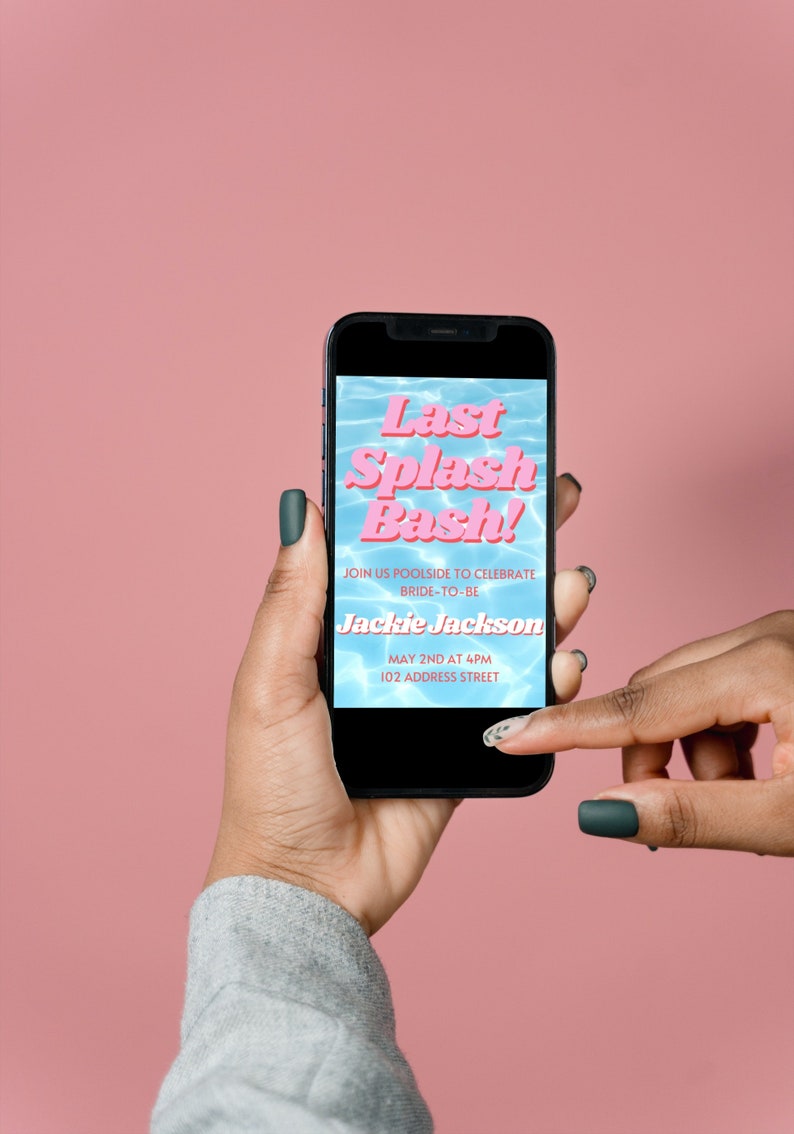 Last Splash Bachelorette Invitation and Itinerary Template, Tropic Like ...