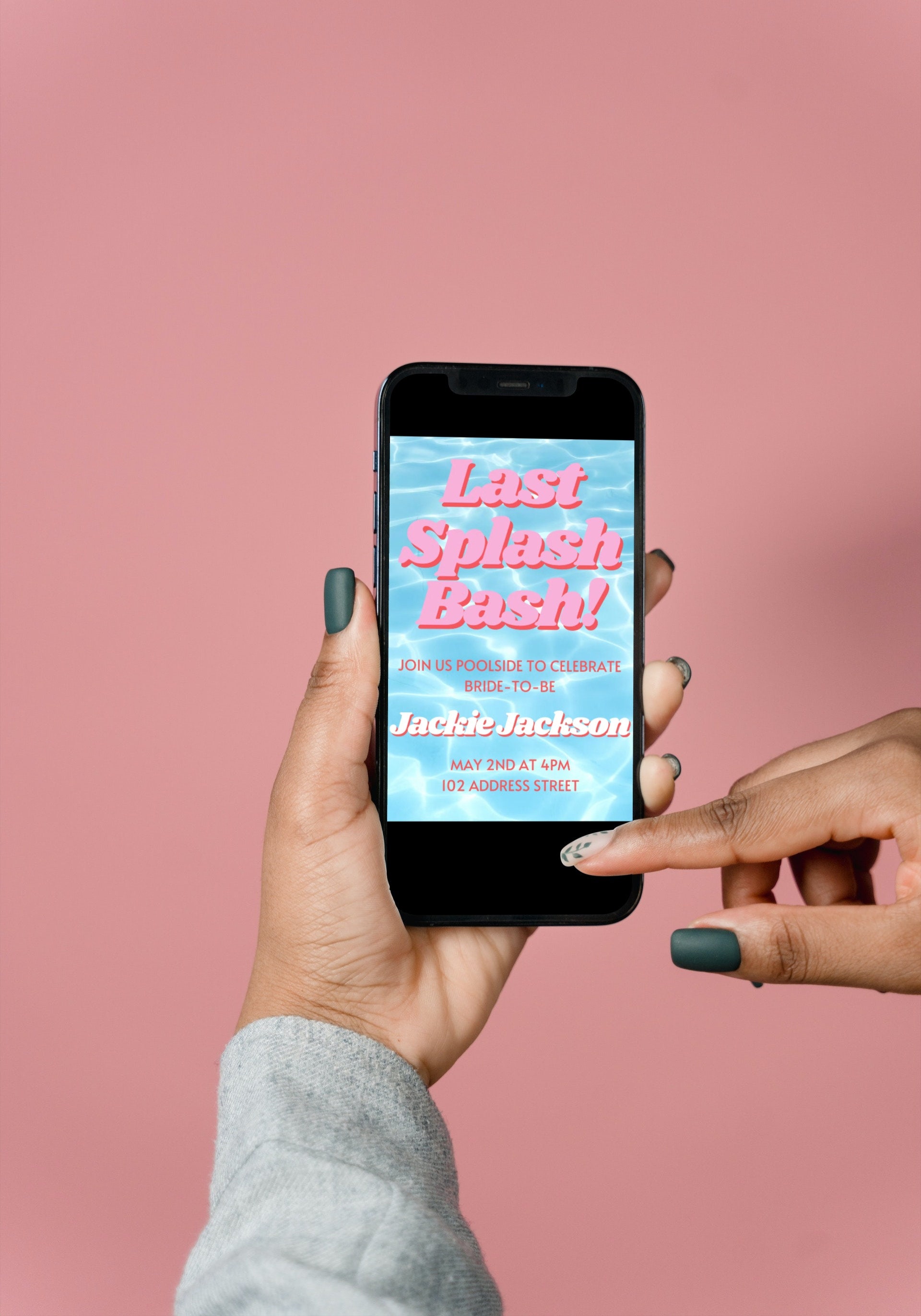 Last Splash Bachelorette Invitation and Itinerary Template, Tropic Like ...