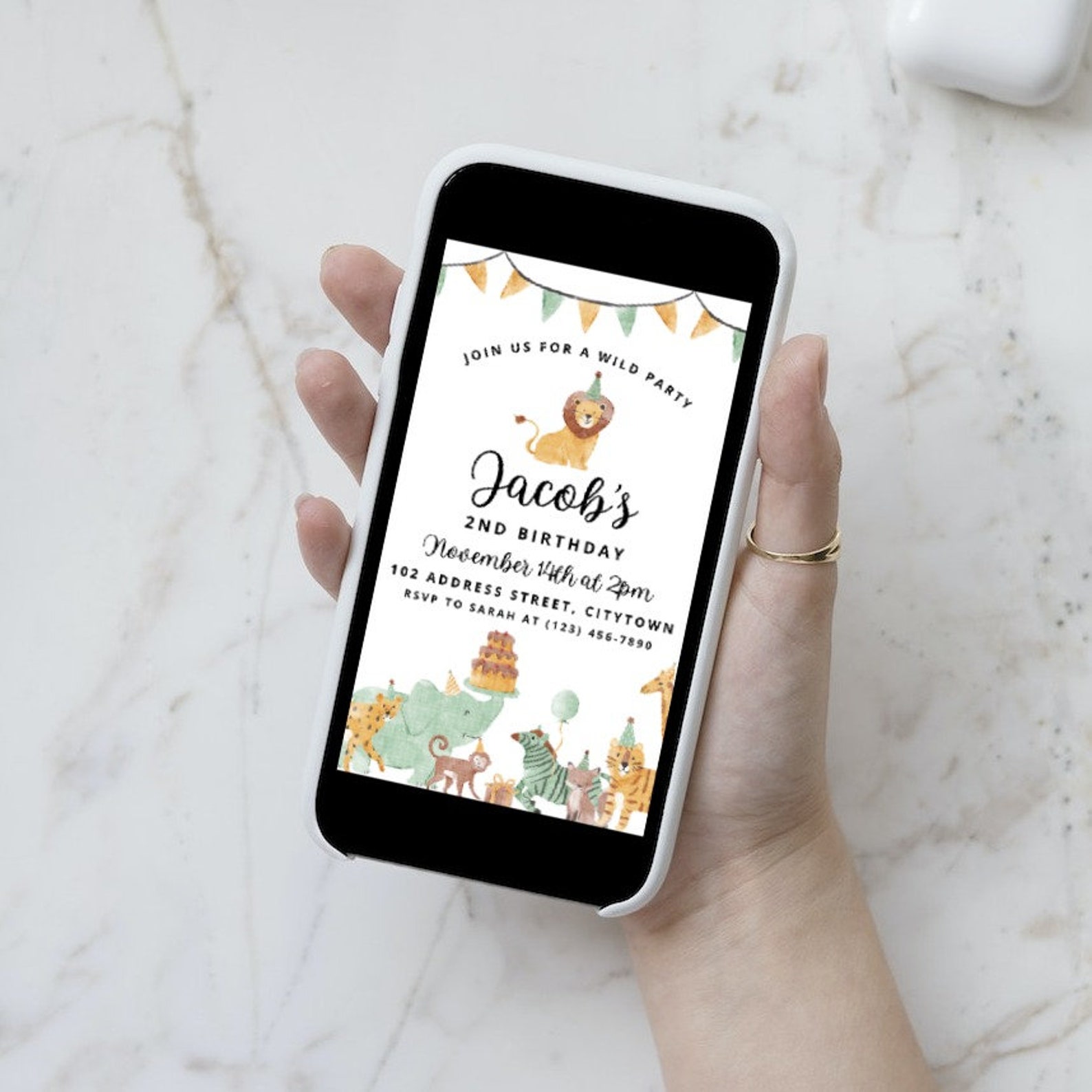 Editable Safari Party Invitation Safari Animal Invitation Jungle ...