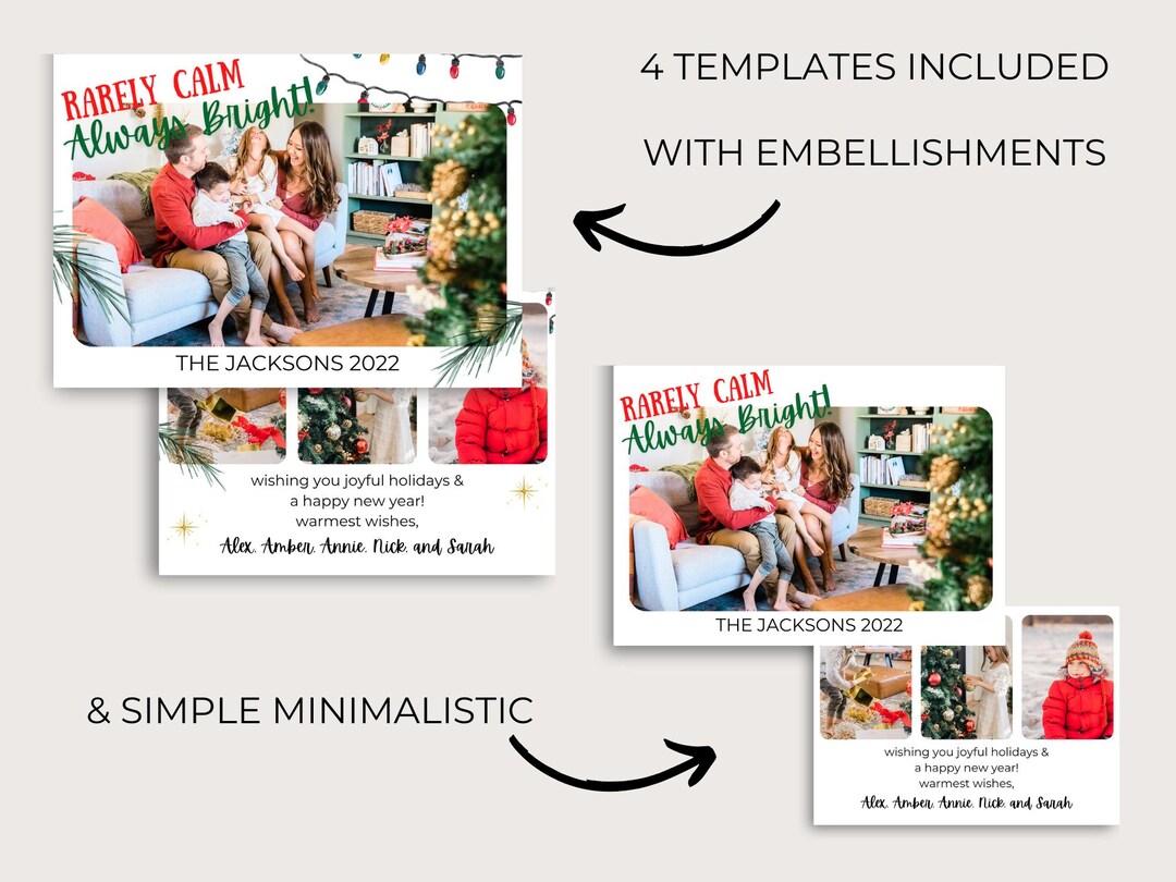 Landscape Funny Christmas Photo Card, Funny Christmas Card, Rarely Calm ...
