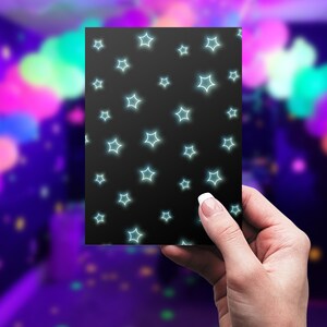 Neon Birthday Invitation Template, Glow Party Invitation Download Neon ...