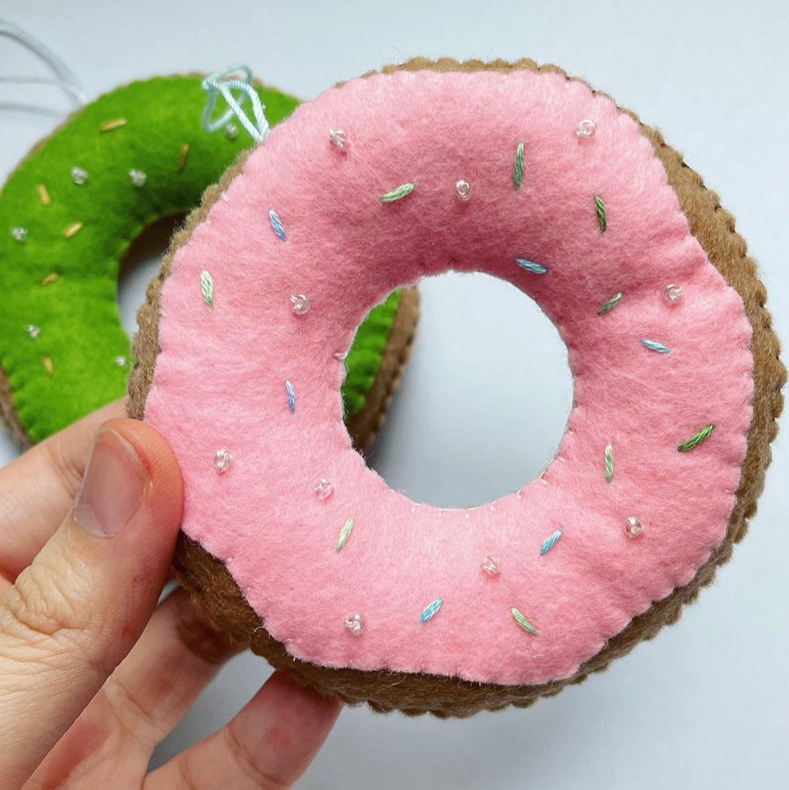PDF PATTERN Felt Doughnut Ornament, Handmade Felt Donut Decor - Etsy