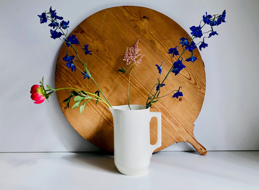 Mignon I Antique Wash Jug I Large Flower Jug Cream White I Ceramic I ...