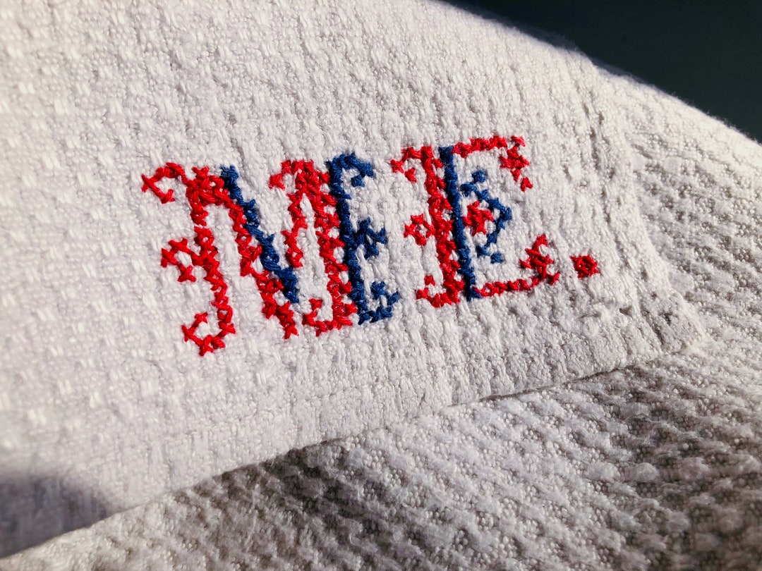 Antique Throw Blanket I Linen Barleycorn Pattern I Farmhouse Linen I ...