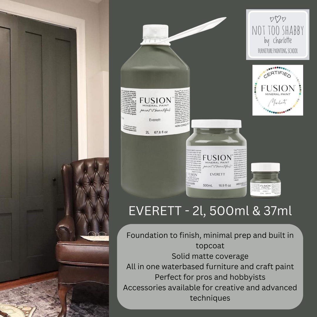Fusion Mineral Paint Everett - All in One, Waterbased Furniture & Craft ...