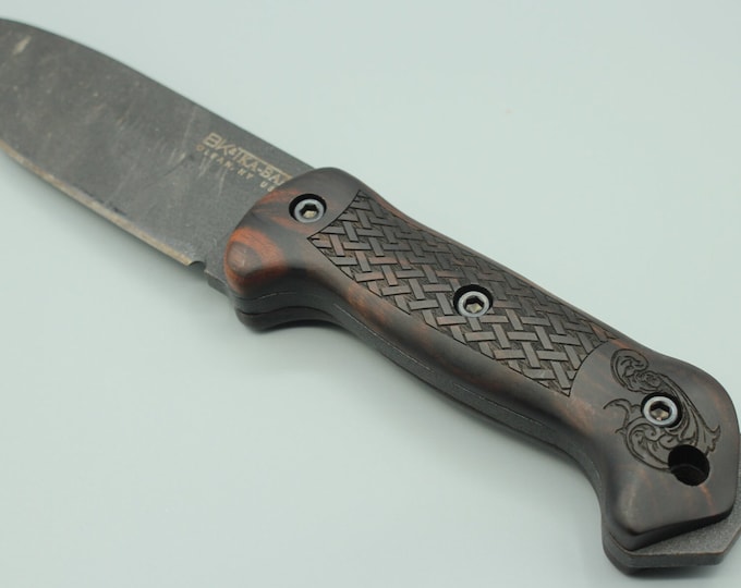 Custom BK2 Knife Wood Handle for Kabar Becker BK7 BK9 BK22 BK32 ...