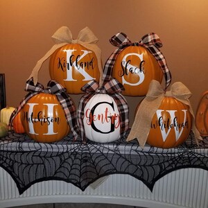 Custom Pumpkin, Fall Decor, Personalized Pumpkin, Monogram Pumpkin ...