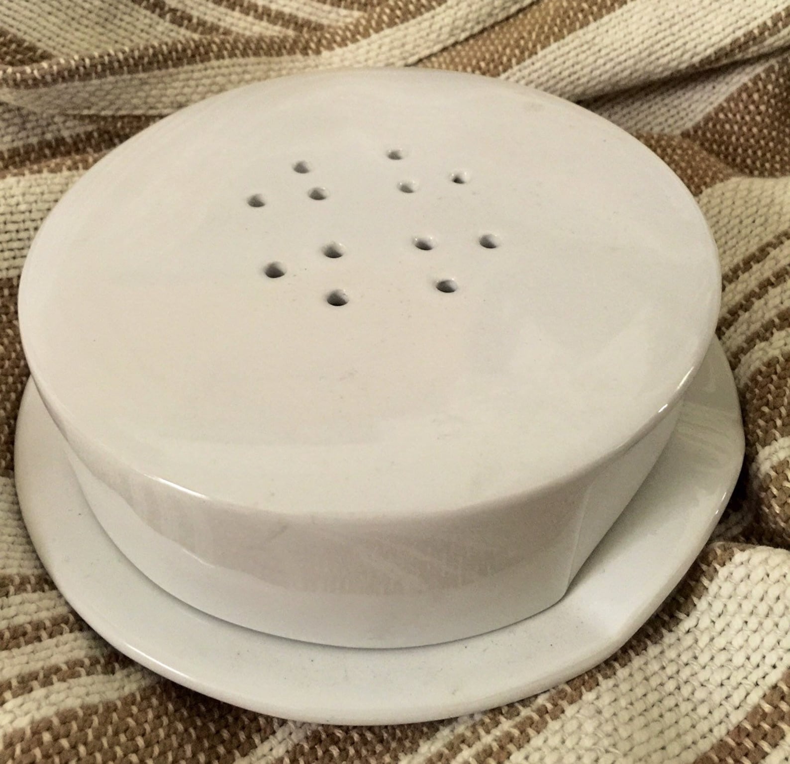 Vintage Crate and Barrel Cheese Keeper Porcelain Covered | Etsy