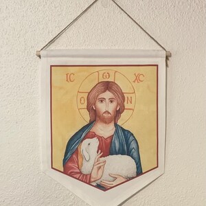 Christ the Good Shepherd Banner - Etsy
