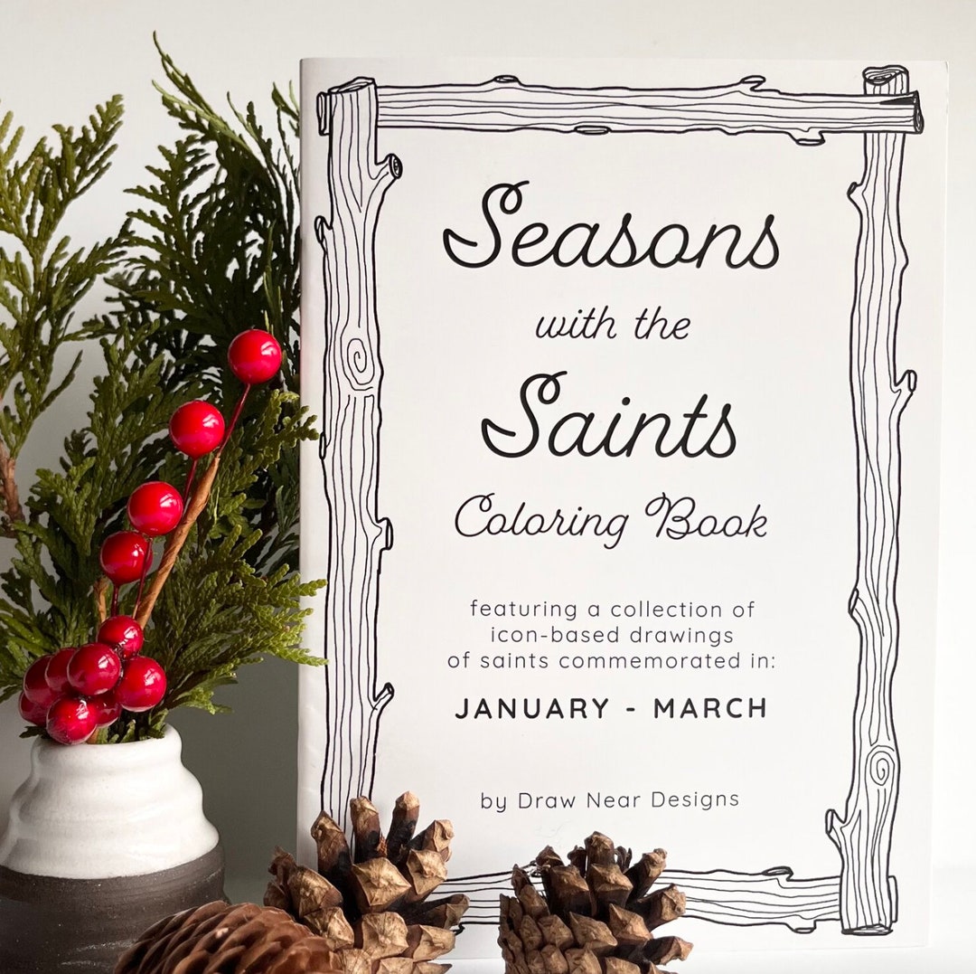Seasons With the Saints Coloring Book (january - March) - Etsy