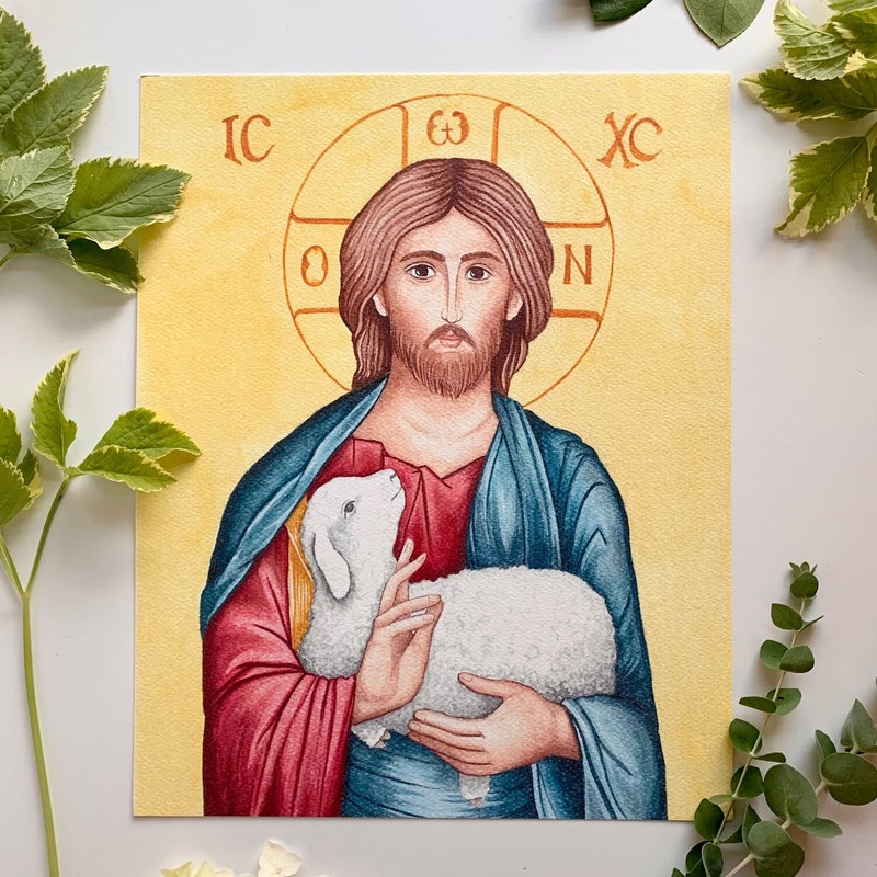 Christ Good Shepherd Icon - Etsy