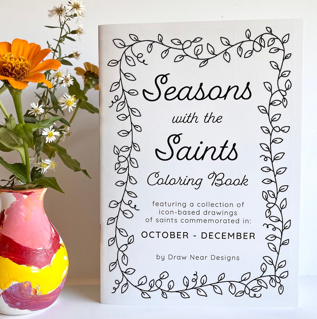 Seasons With the Saints Coloring Book (october - December) - Etsy