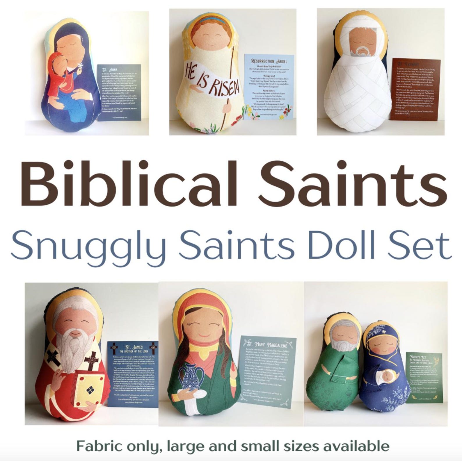 DIY Fabric Biblical Saints Snuggly Saints Dolls Set - Etsy