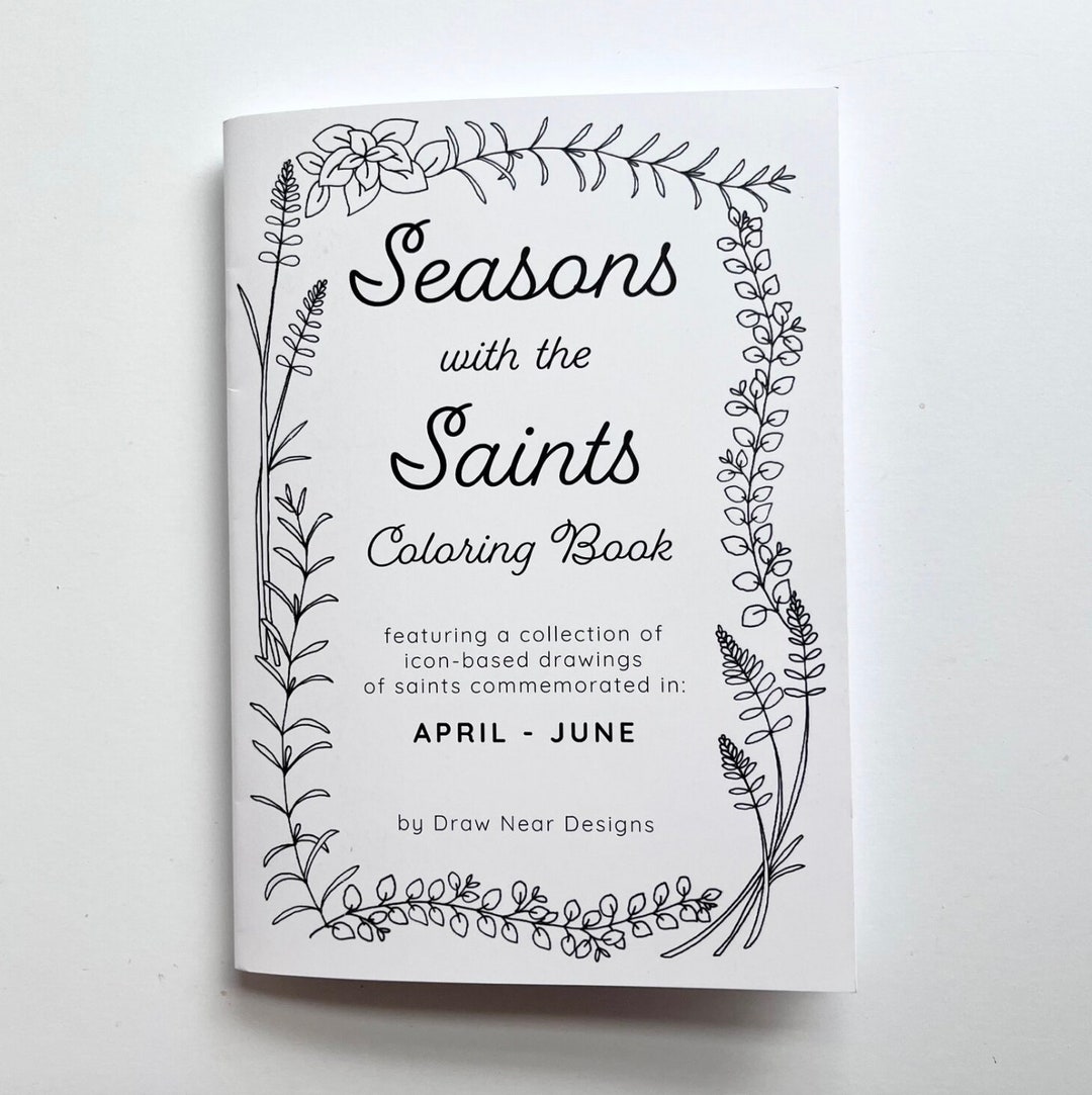 Seasons With the Saints Coloring Book (april-june) - Etsy