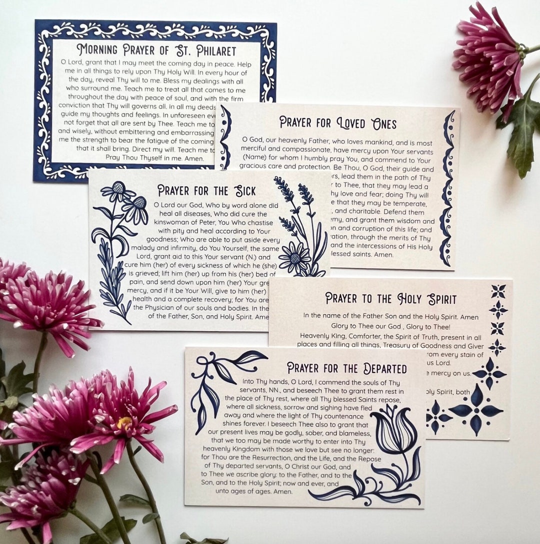 Prayer Cards - White Set - Etsy