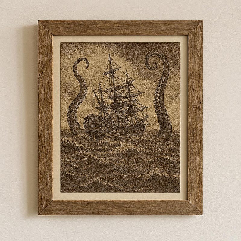 Sea Monsters Wall Art - Etsy