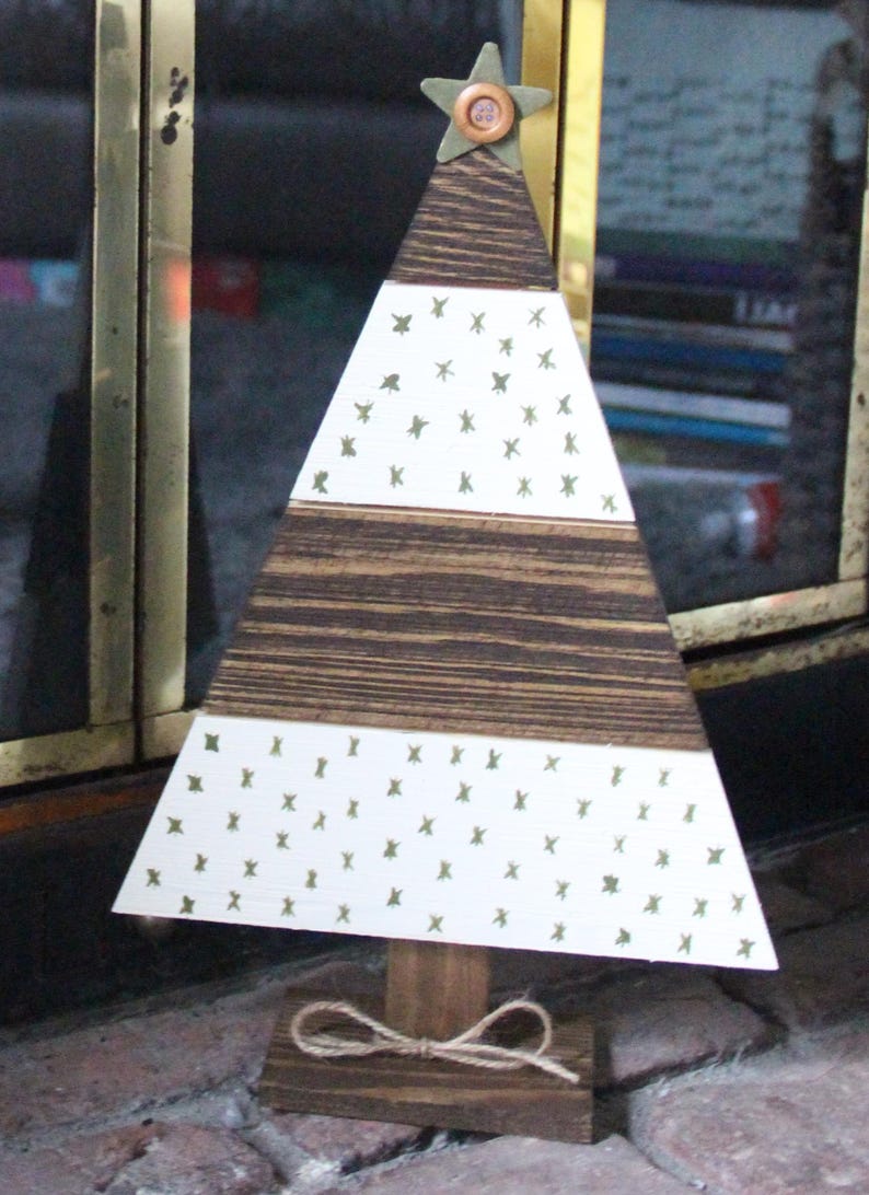 Hand Painted Plank Christmas Trees, Holiday, Green, White, Farmhouse, Wood, Cottage, Winter ...