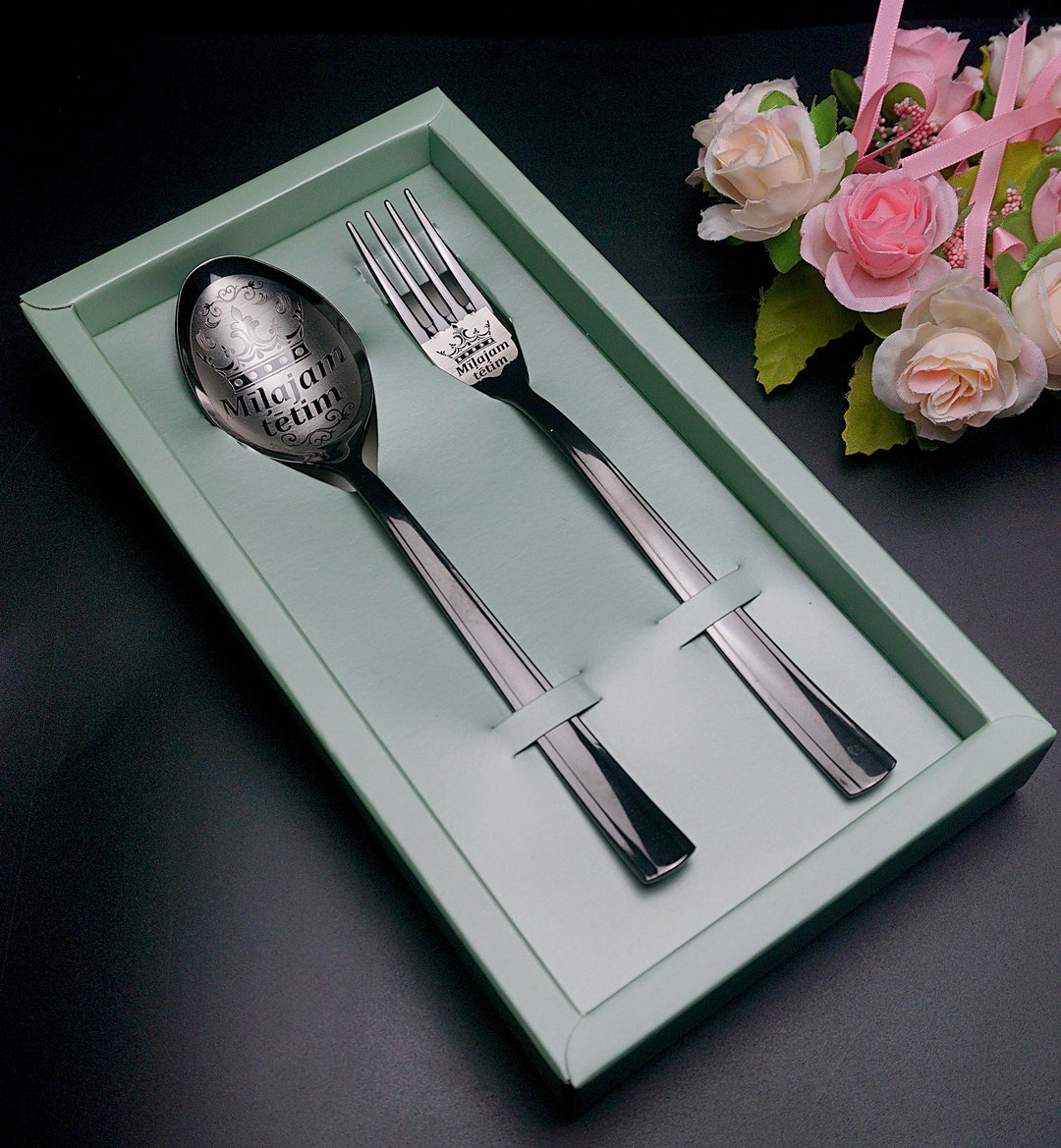CUTLERY SET, ENGRAVED Utensils, Dinner Set, Luxury and Stylish Flatware ...