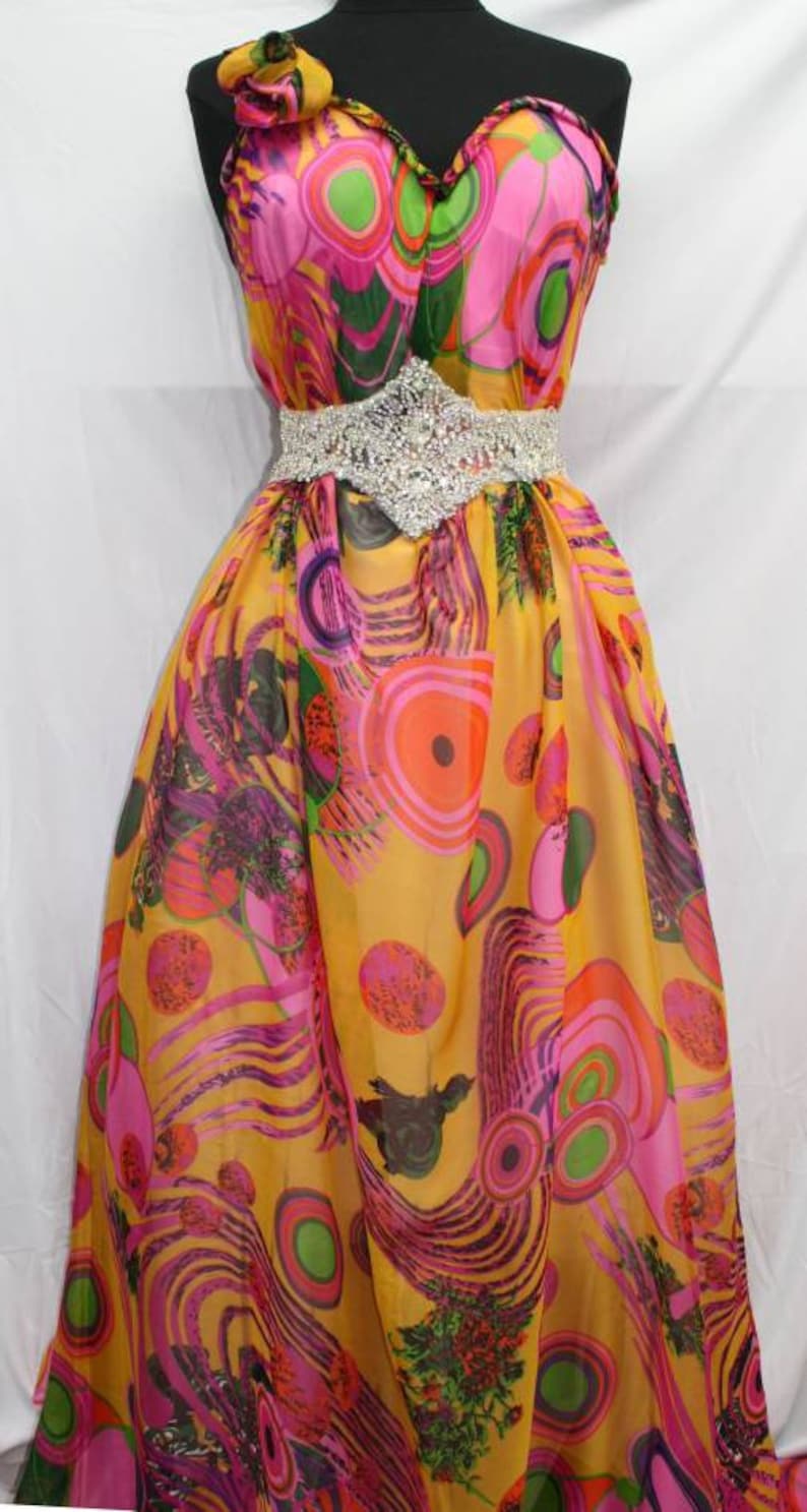 Silk Chiffon Printed Dress Fabric | Etsy