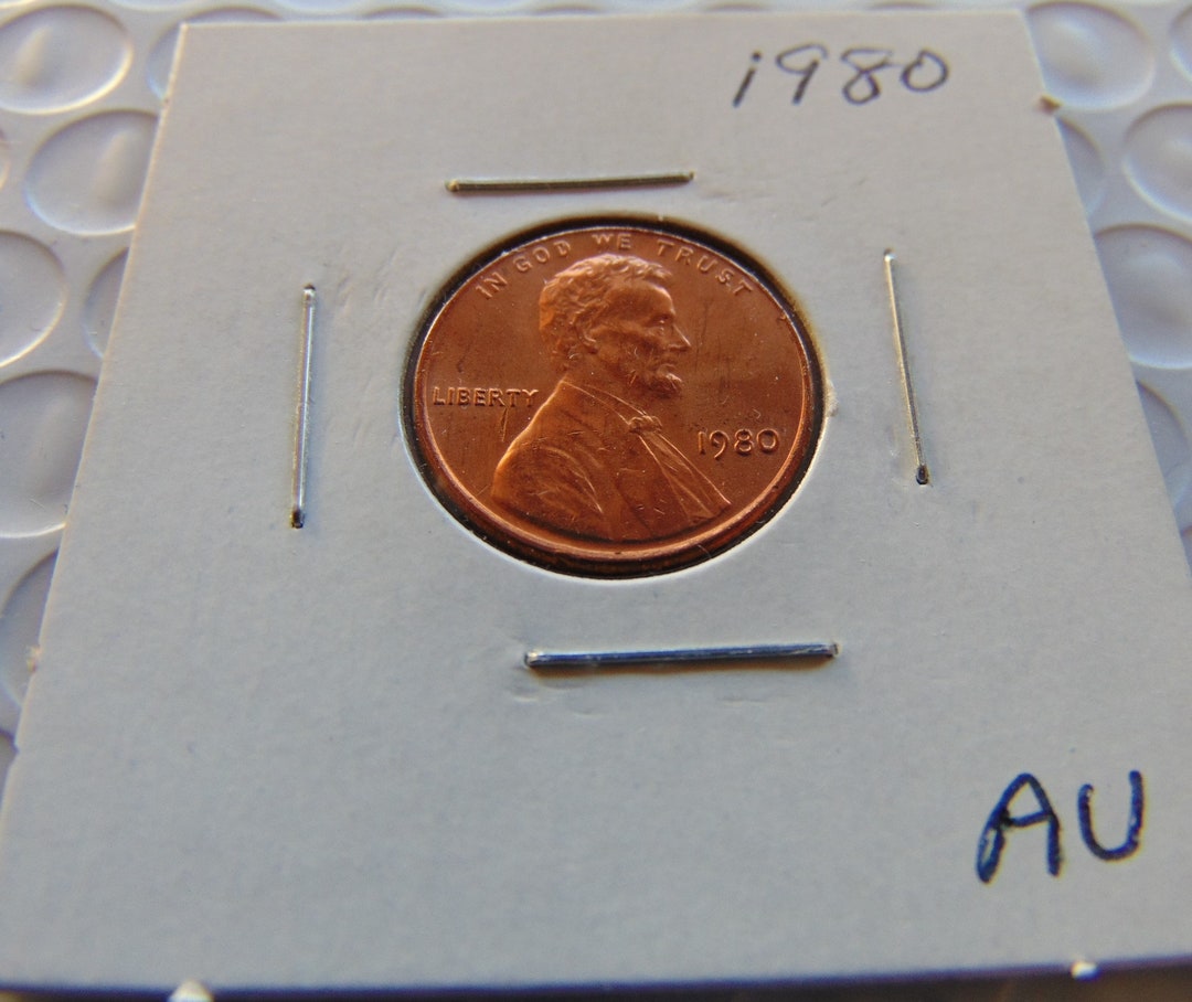 1980 Copper Wheat Penny AU Tea Color Over 40 Years Old. - Etsy
