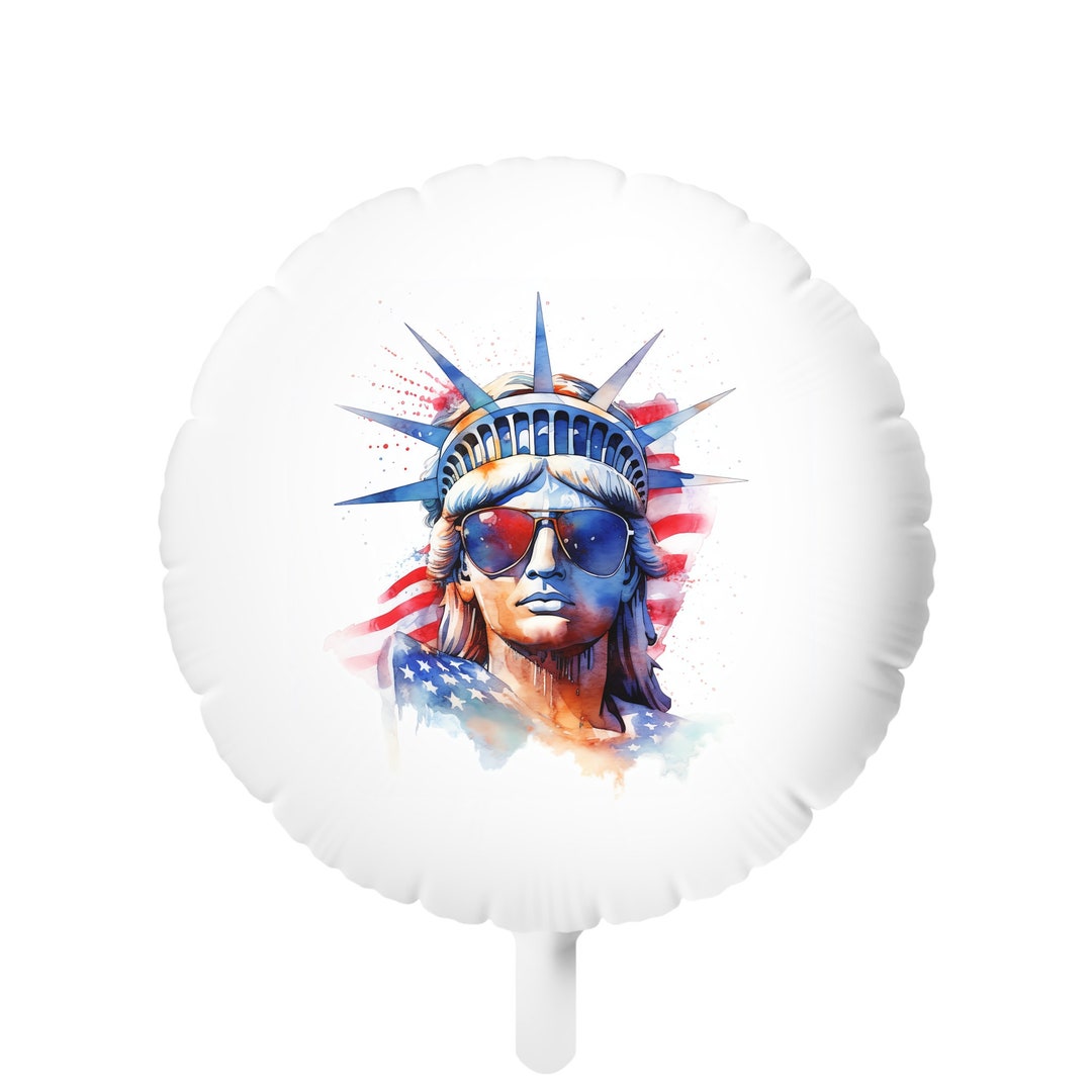Independence Day Mylar Helium Balloon, Statue of Liberty Art, Reusable ...