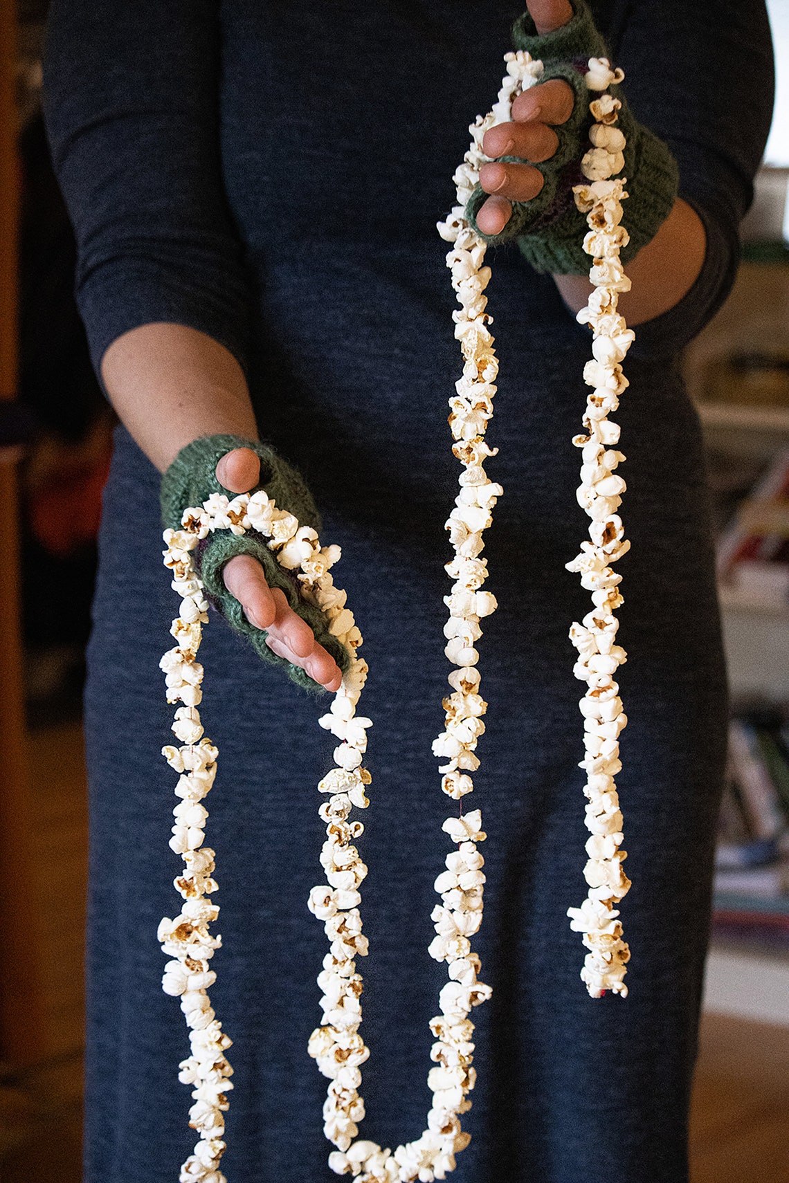 Popcorn Garland for Christmas Tree Popcorn Bead Christmas Decorations ...