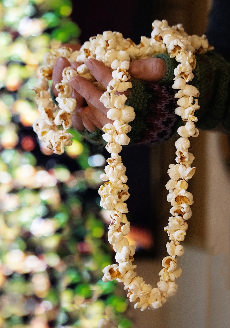 Popcorn Garland for Christmas Tree Popcorn Bead Christmas Decorations ...