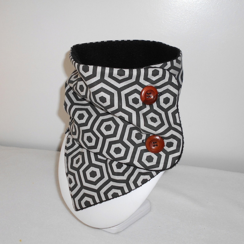 Tour de cou polaire cache cou hiver écharpe à boutons col | Etsy France