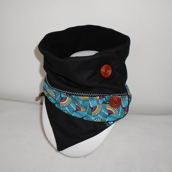 Tour de cou polaire cache cou hiver écharpe à boutons col | Etsy