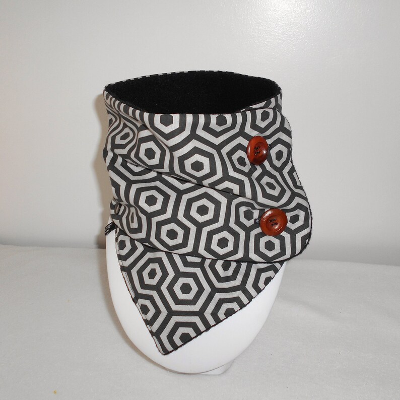 Tour de cou polaire cache cou hiver écharpe à boutons col | Etsy France