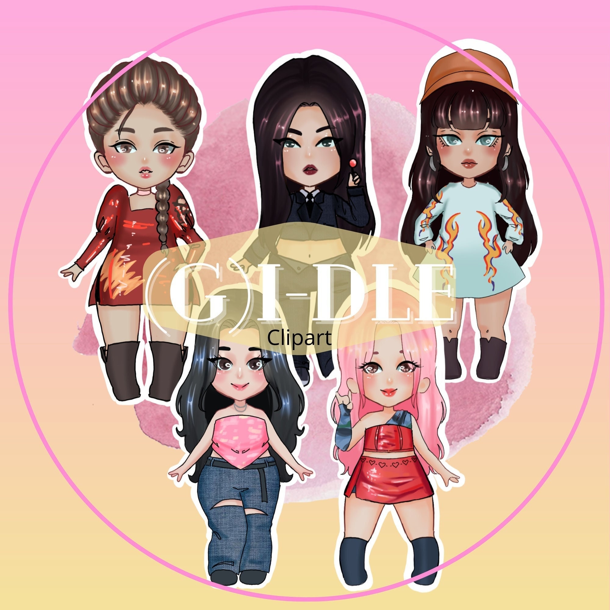 Gidle | (g)i-dle | Kpop | Clipart | Printable | Custom | Girls Group ...