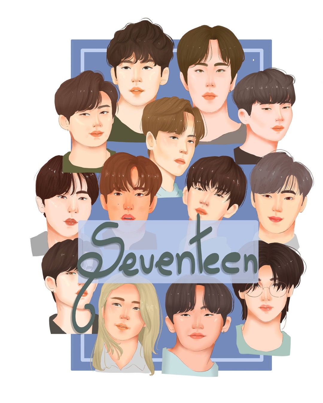 Seventeen Clipart Clip Art Kpop Custom Printable Vernom Seventeen Carat ...
