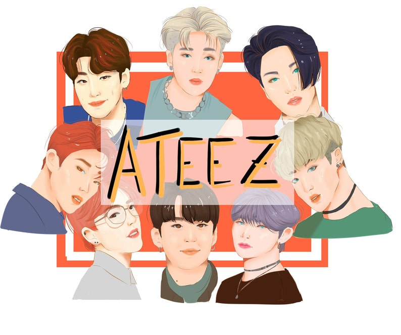 ATEEZ clipart Clipart Kpop Printable ateez San | Etsy