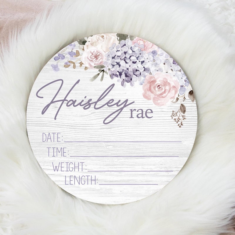 Hydrangea Name Sign Nursery - Etsy