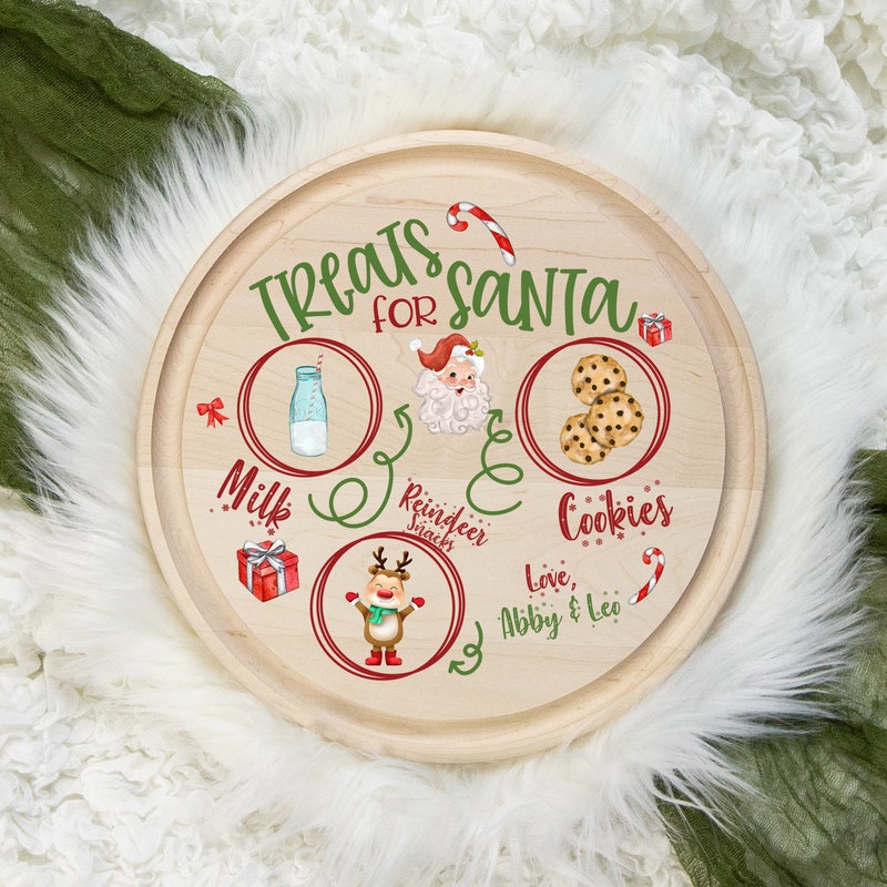 Milk and Cookies for Santa Plate Set - Etsy
