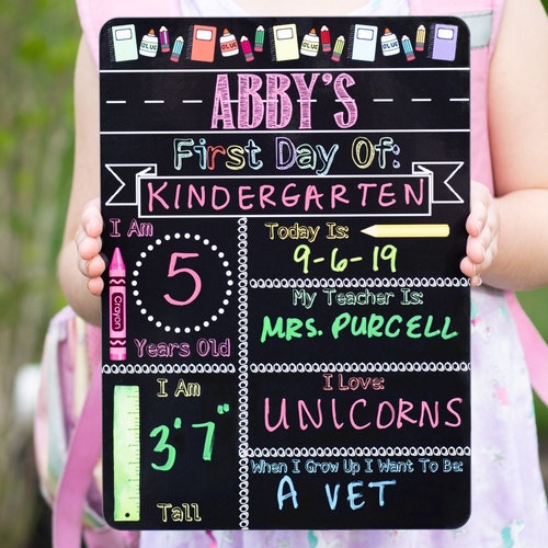 Reusable First and Last Day of School Sign Liquid Chalk Dry | Etsy