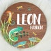 Reptile Round Wood Name Sign, Lizard Baby Sign, Round Wood Name Sign ...
