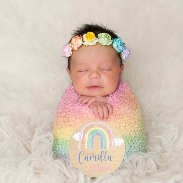 Rainbow Baby Name Sign - Etsy
