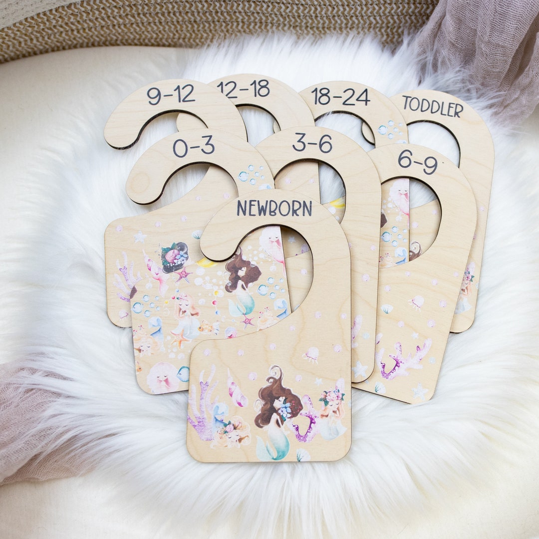 Under the Sea Clothing Dividers, Mermaid Baby Clothing Divider, Wood ...