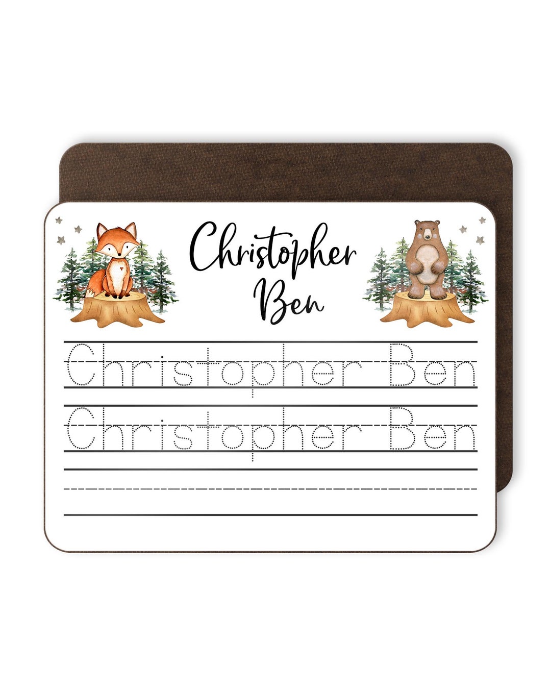 Woodland Name Tracing Sign, Kids Personalized Tracing Board, Name ...