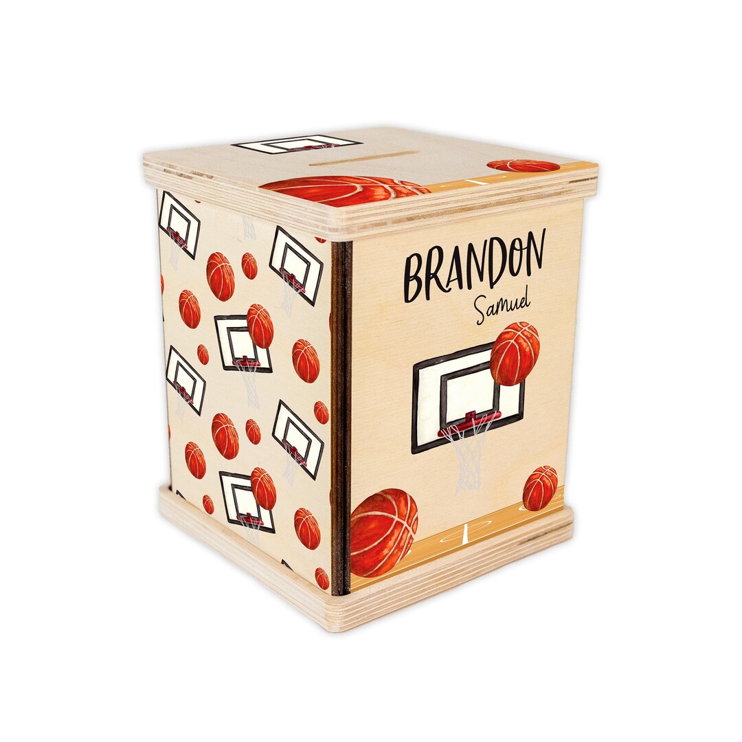 Basketball Piggy Bank, Basketball Nursery, Baby Boy Gift, Personalized ...